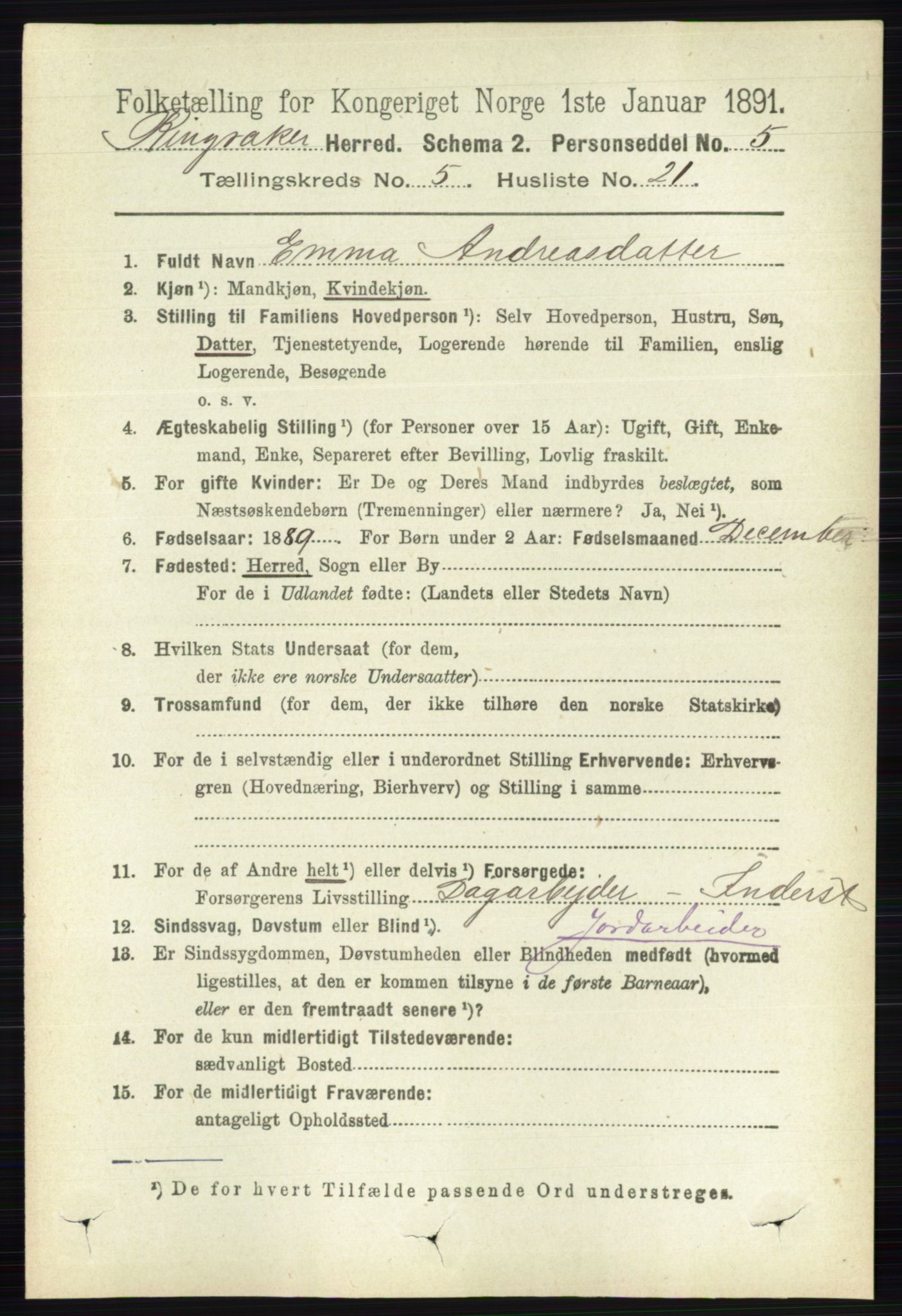 Folketellinger: RA, Folketelling 1891 for 0412 Ringsaker herred, 1891, s. 2524 - Skanna arkiver ...