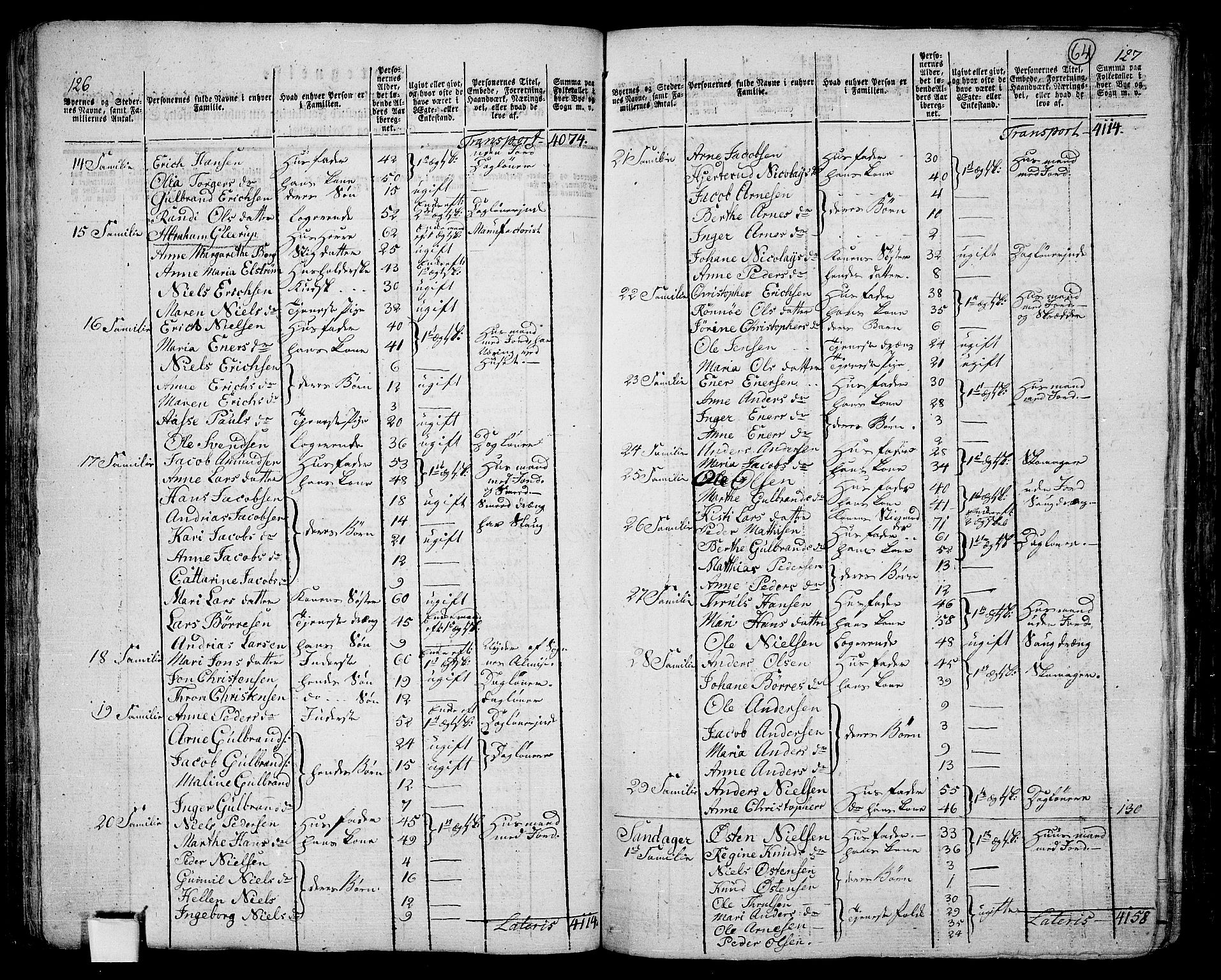 Folketellinger: RA, Folketelling 1801 for 0218aP Aker prestegjeld, 1801, s. 63b-64a - Skanna ...